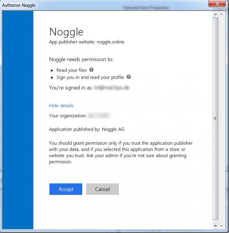 Noggle App OneDrive Login - Noggle